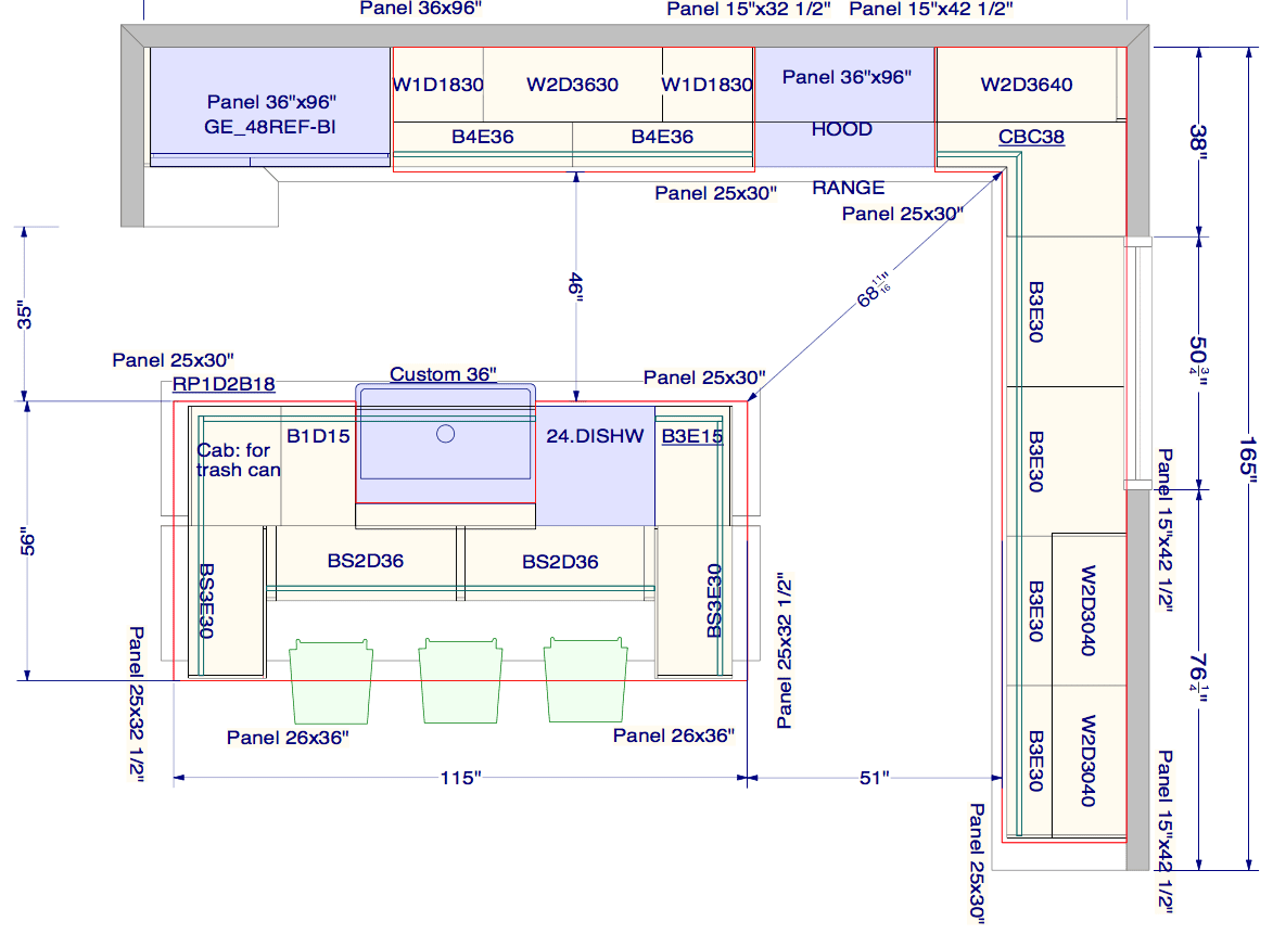 Sample Client Designs - Modern Family Kitchens