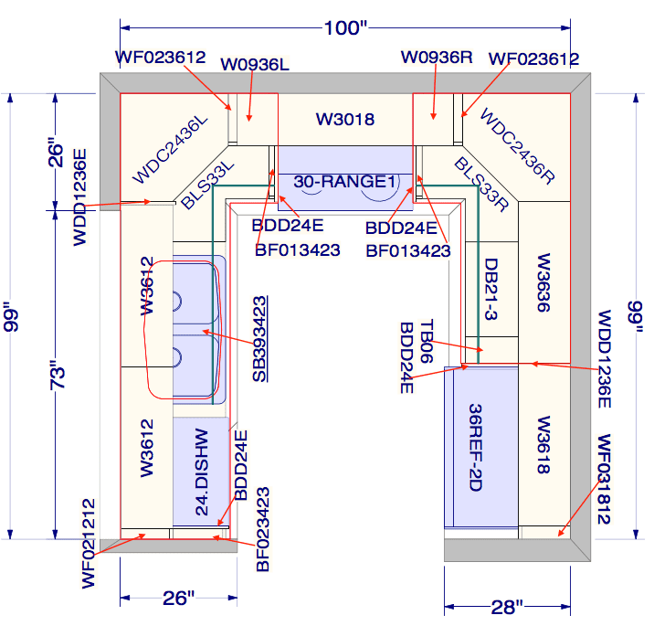 Sample Client Designs - Modern Family Kitchens